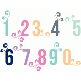 floral swirl numbers set