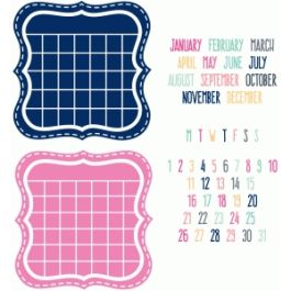 stitched build a calendar fancy labels