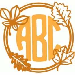autumn monogram frame