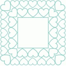 heart border square page background