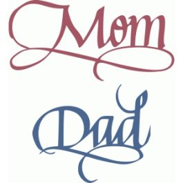 mom dad calligraphy