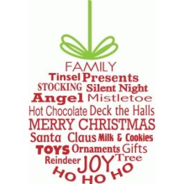 christmas ornament word art