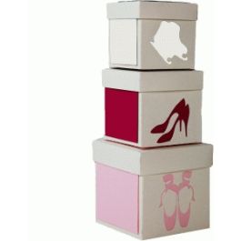 3 stacking hats hexagon boxes