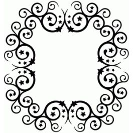 fancy flourish square frame