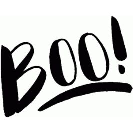 boo! hand lettering