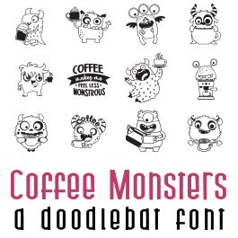Coffee Monsters Doodlebat Font