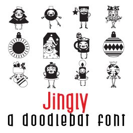 Jingly Doodlebat Font|D-1232382