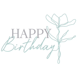 Happy Birthday with Abstract Flower|D-1251112