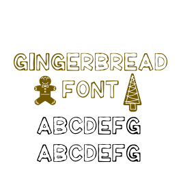 Gingerbread Cookie Font|D-1229139