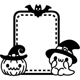 cute halloween rectangular frame