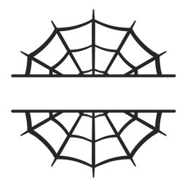 Halloween Spider web split border|D-378003