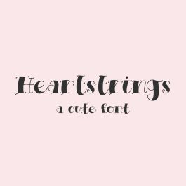 Heartstrings - A Cute Serif Font|D-1240942