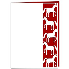 Horse Lace Edged Greetings Card