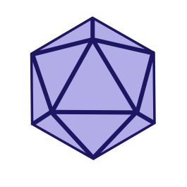 Plain Dice Shape D20 Dark Blue|D-1251347