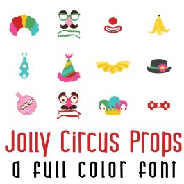 Jolly Circus Props Full Color Font