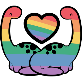lgbt brontosaurus in love