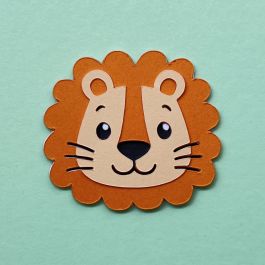 Lion Face For Cardstock