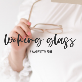 Looking Glass Script Font|D-367560