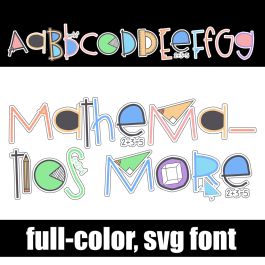 Mathematics More Color Font