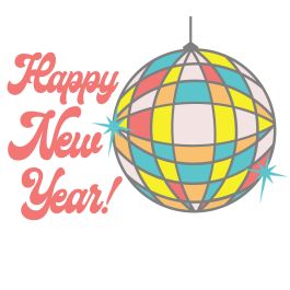 Happy New Year - Disco Ball|D-1237876