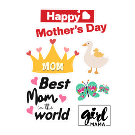 Mother's Day Sticker Bundle | Cute & Heartfelt Mom Stickers|D-1263529