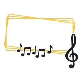 Music rectangle frame|D-1247940