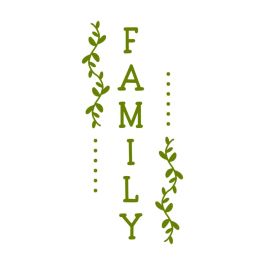 Family Love Welcome Floral Botanical Sign Vine Leaves Home|D-1249446