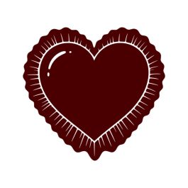 Ruffle Frilly Heart Frame Border Valentine's Day |D-1244237