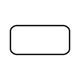 Curved Rectangle Shape Outline Box|D-1247055