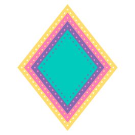 Punched Edge Nested Diamonds