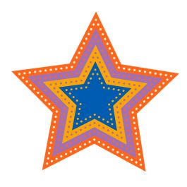 Punched Edge Nested Stars