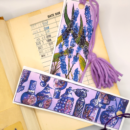 Purple Pizazz Watercolor Bookmarks - Lavender & Antique Perfume Bottles ...