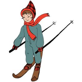 vintage kid skiing|D-1240455