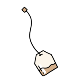 cute vintage tea bag sticker|D-1239474