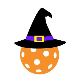 Halloween Pickleball with Witch Hat|D-1225435