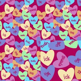 Love is Bad Heart Valentine Pattern Seamless SVG|D-1239015