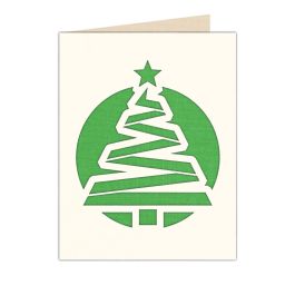 christmas tree circle card|D-1230303