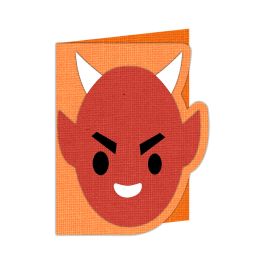 halloween devil card