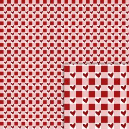 plaid hearts pattern|D-1242330