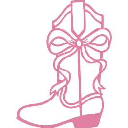 cowboy boot with bow|D-1246281