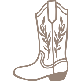 cowboy boot with leaves|D-1256352