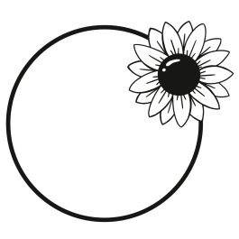 Sunflower Circle Frame