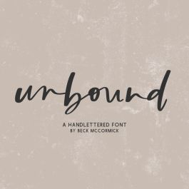 Unbound Signature Script Font|D-377518