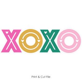 XOXO Title from Happy Valentine’s Day Collection - Print & Cut|D-1245822