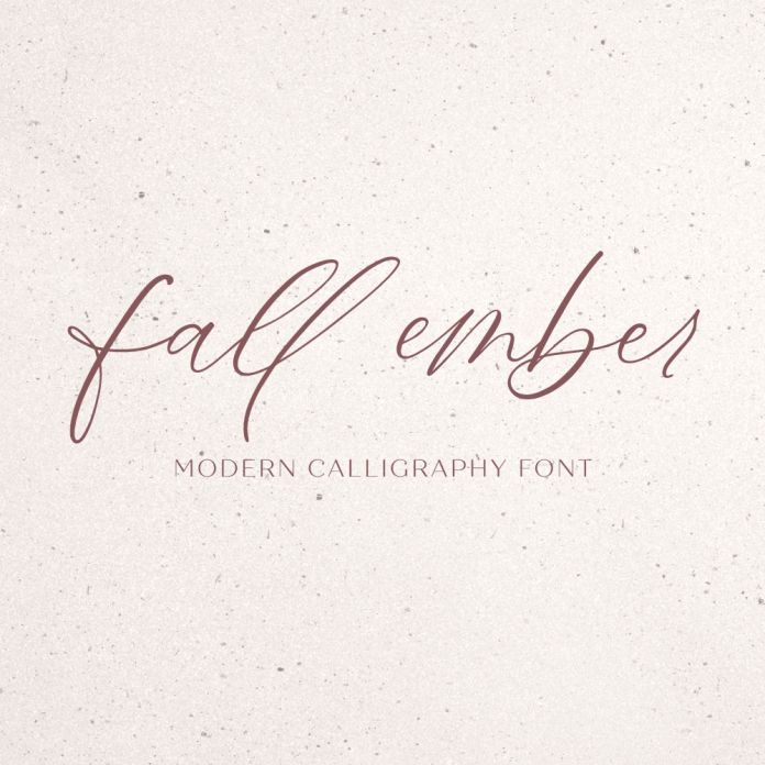 Fall Ember Calligraphy Font|D-376983