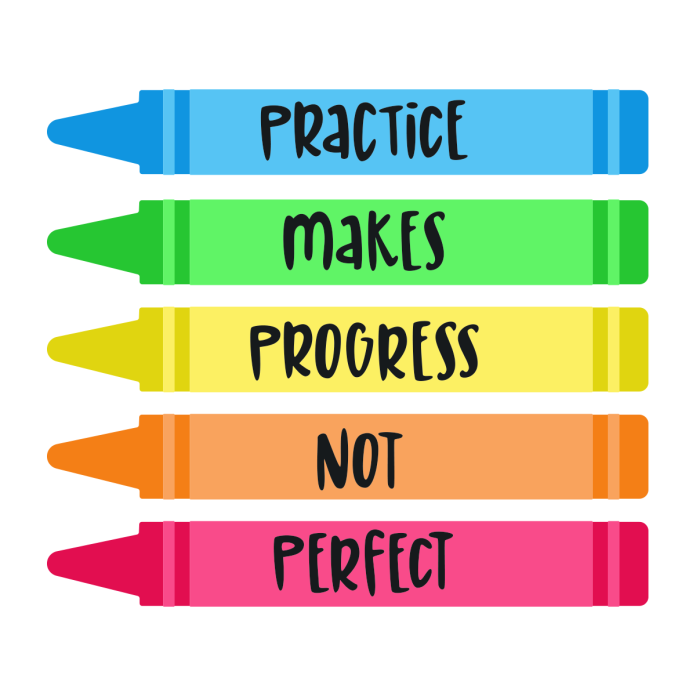 Practice Makes Progress Crayons