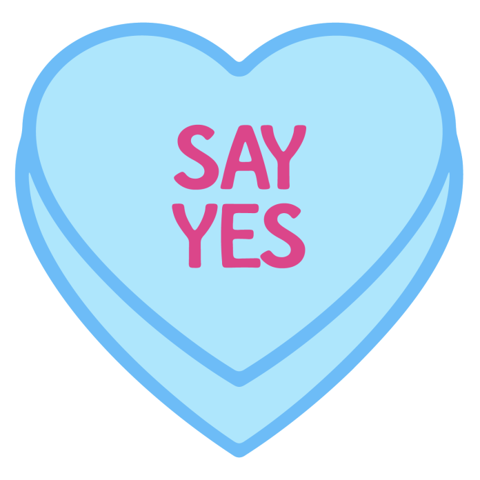 SAY YES Candy Heart for Valentine's Day|D-1240221