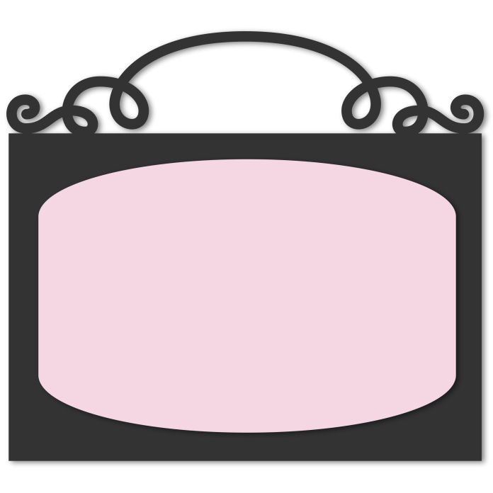 vintage wrought iron sign frame|D-1237907