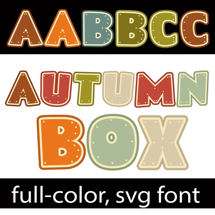 Autumn Box Color Font|D-1232854