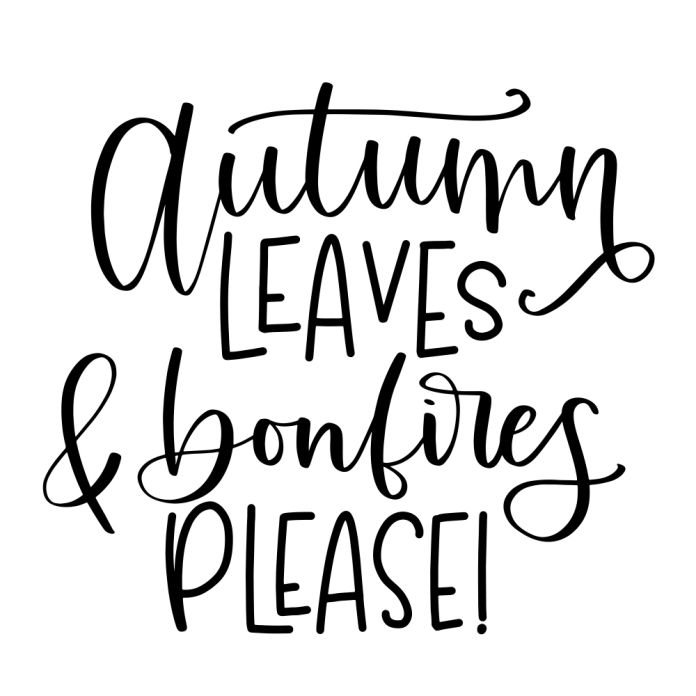 Autumn Leaves and Bonfires Please